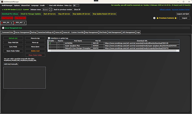 ARK: Survival Ascended Server Management | ASADedicatedManager